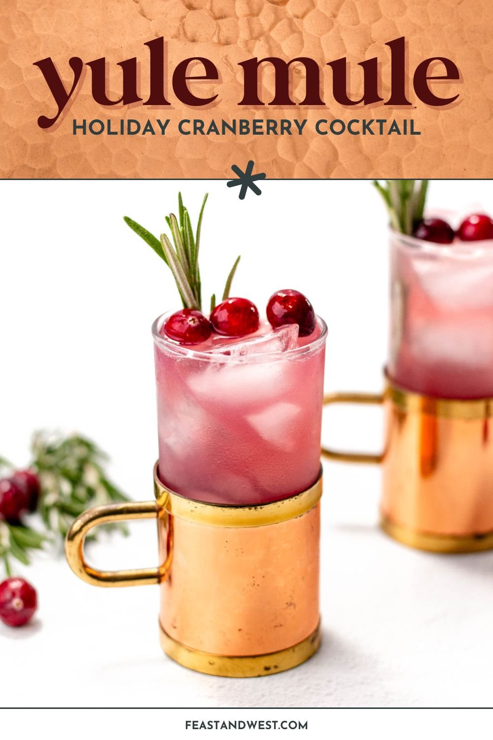 Yule Mule Cocktail Recipe (Easy Christmas Moscow Mule) | Feast + West