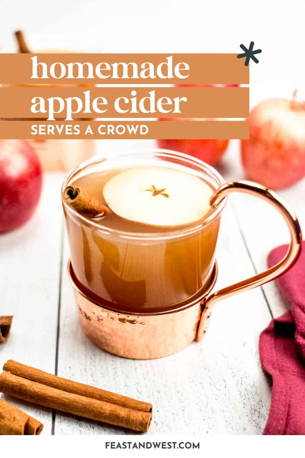 Easy Homemade Apple Cider (Stovetop Recipe) | Feast + West