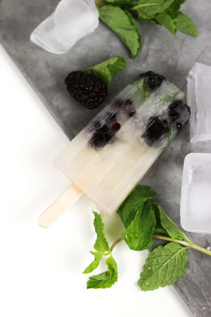 Boozy Blackberry Mojito Popsicles | Feast + West