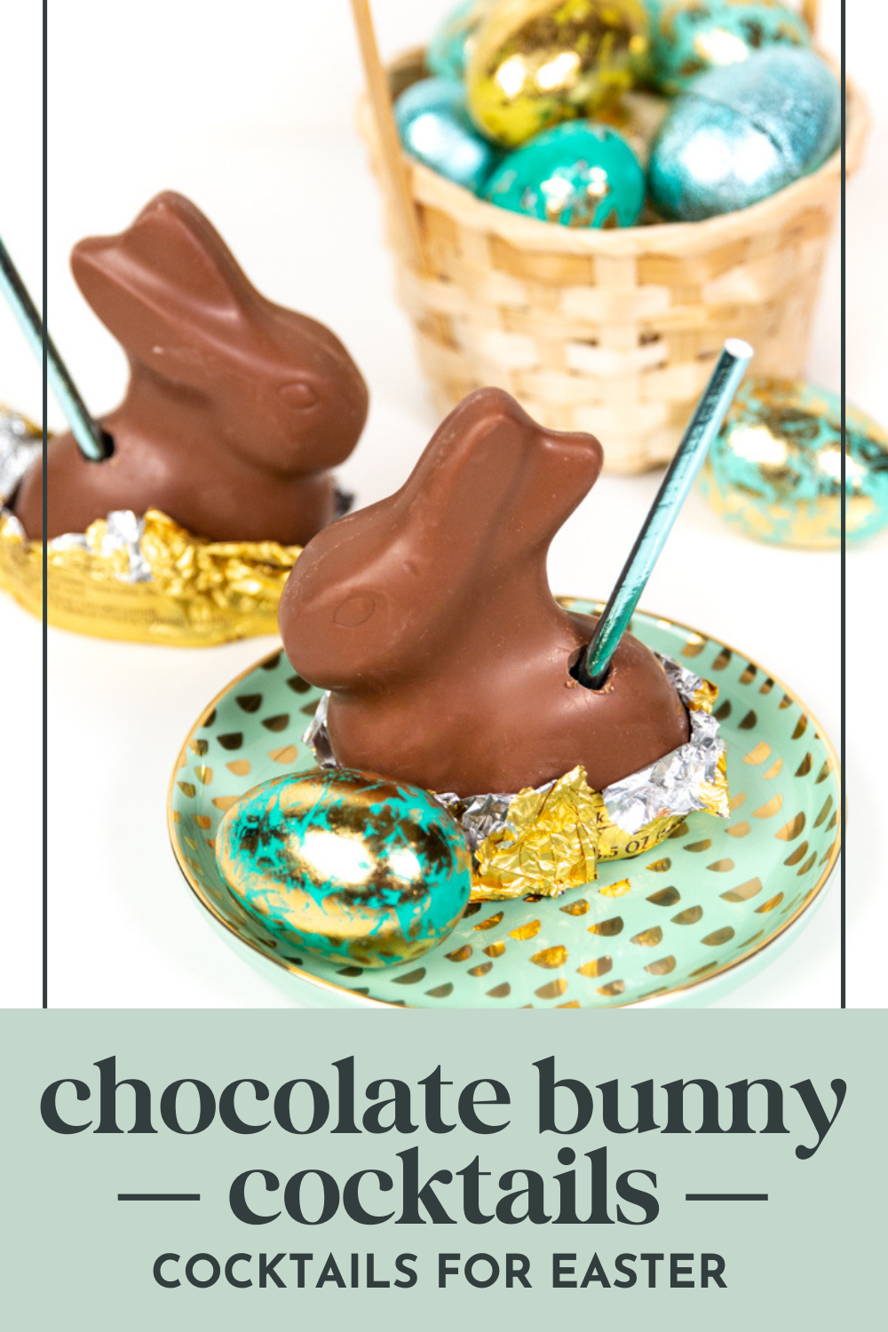 Easter Chocolate Bunny Cocktails (or Chocolate Milk for Kids!)