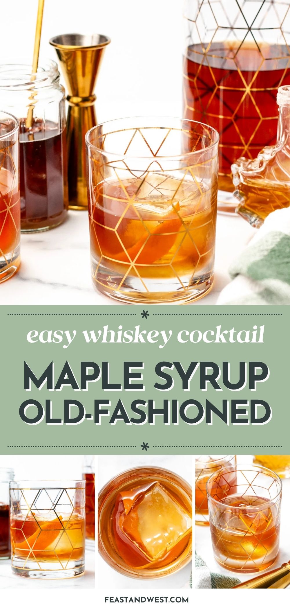 Maple Old-Fashioned Cocktail Recipe with Real Maple Syrup