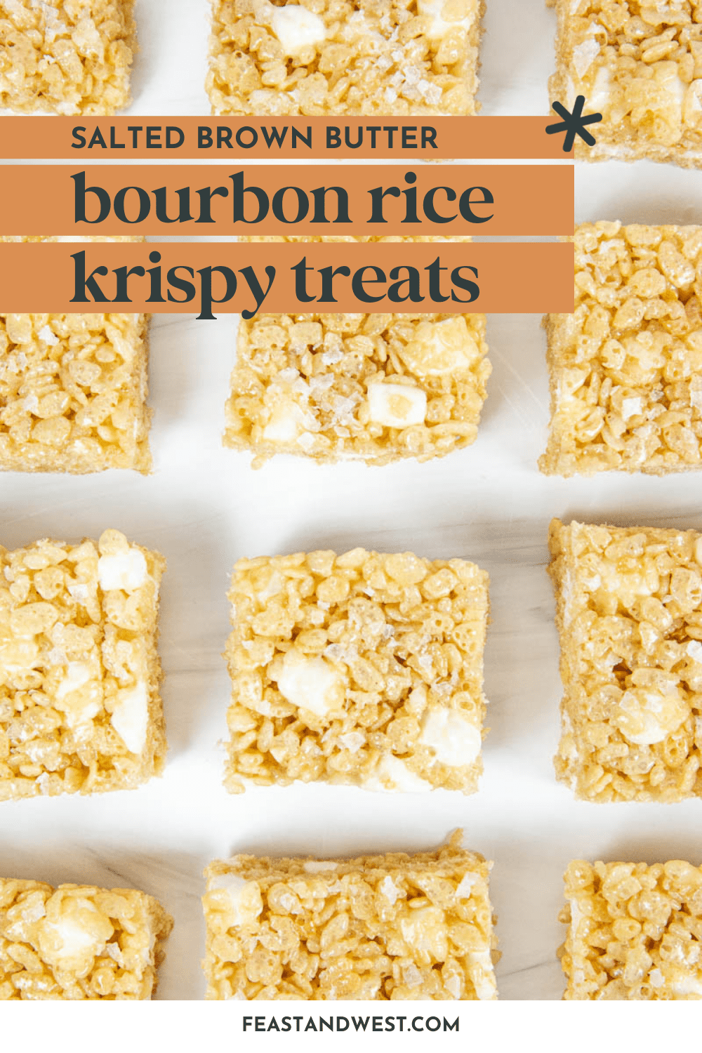 Salted Brown Butter Bourbon Rice Krispie Treats | Feast + West