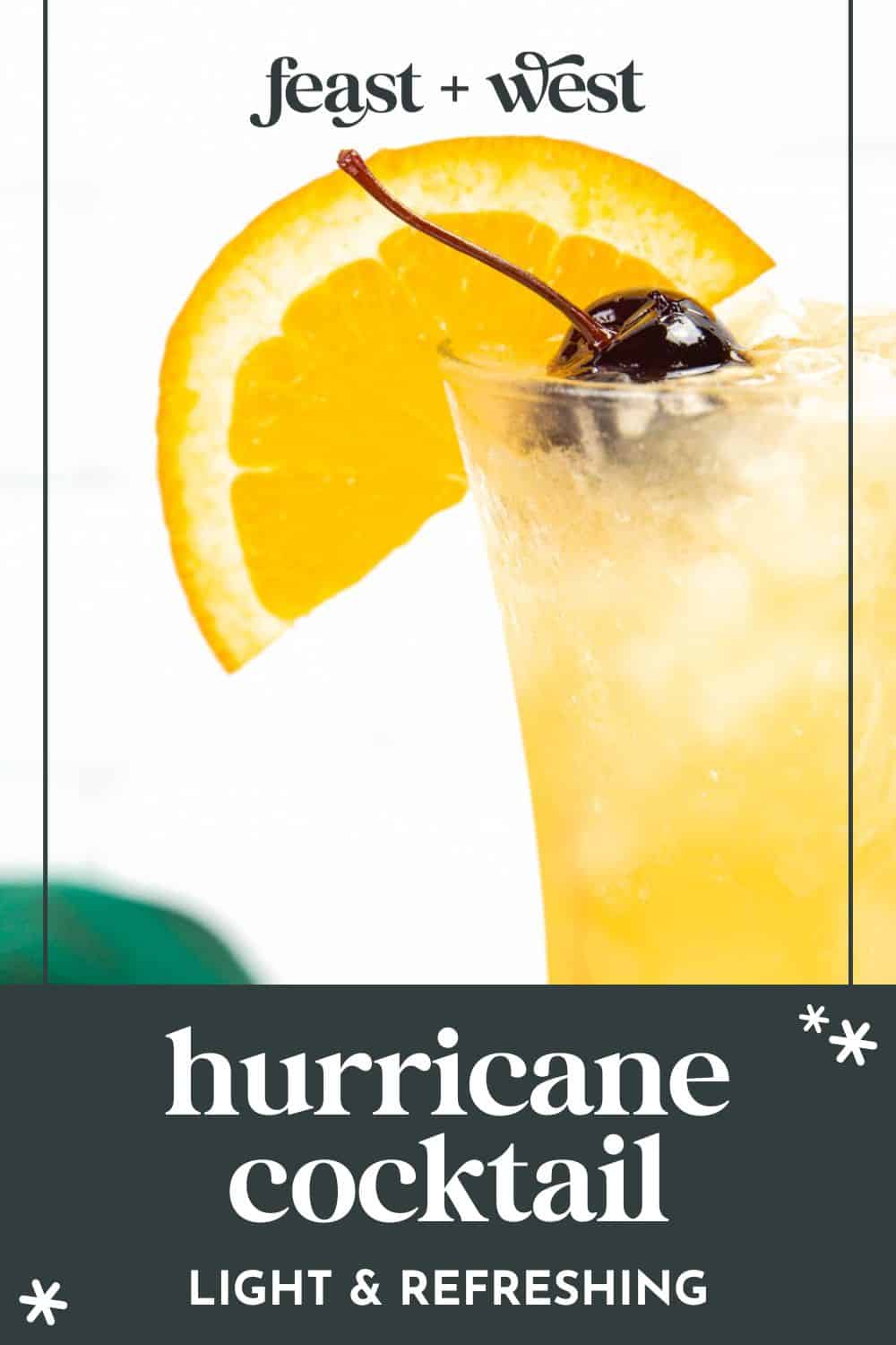 Classic Hurricane Cocktail (Bacardi Hurricane Recipe) | Feast + West
