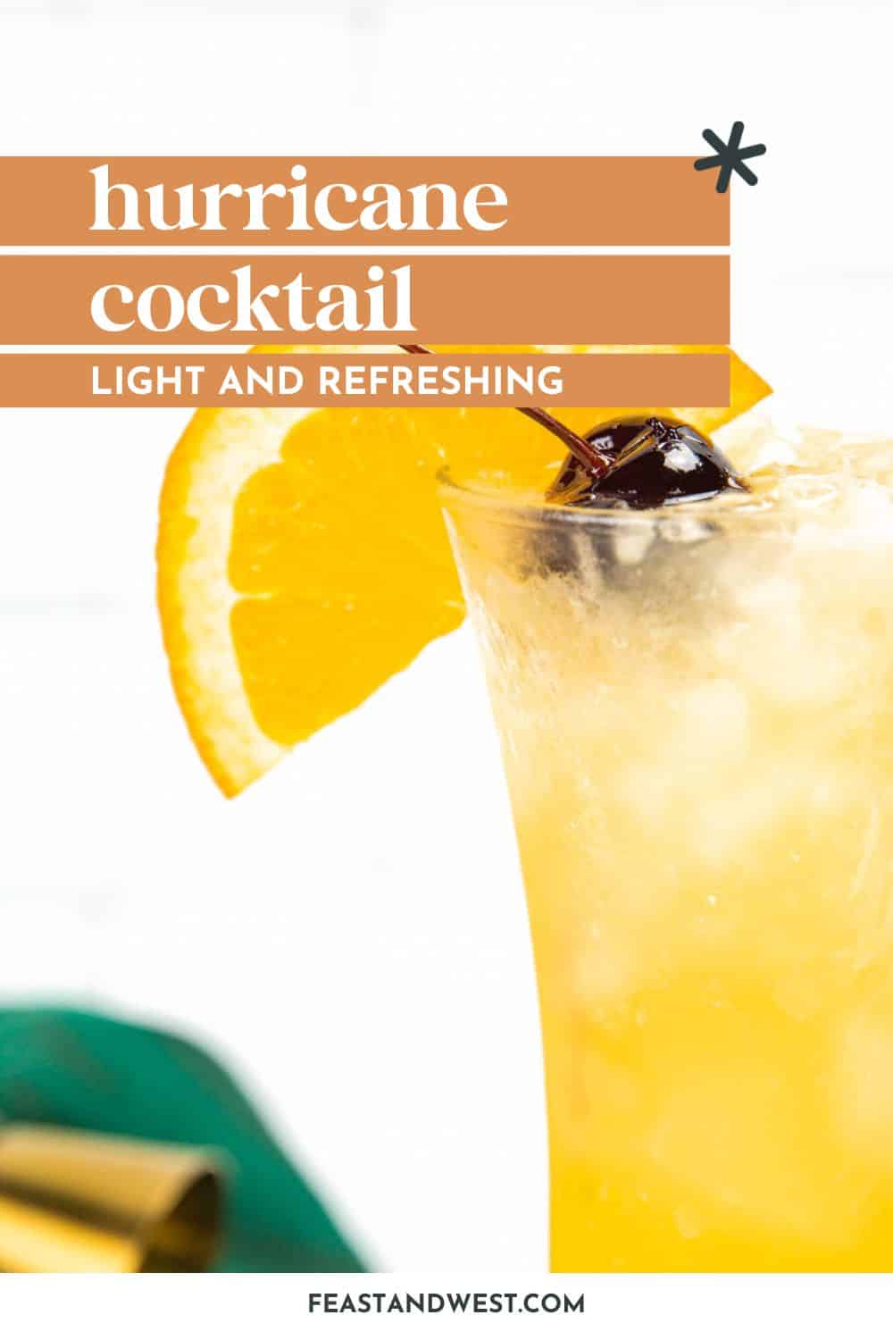Classic Hurricane Cocktail (Bacardi Hurricane Recipe) | Feast + West