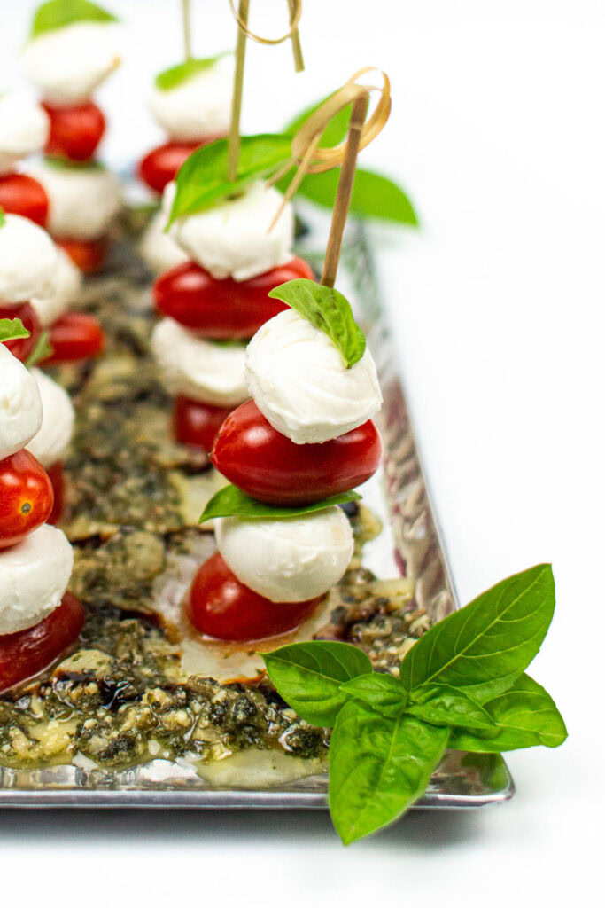 Caprese Skewers (Easy Appetizer) | Feast + West