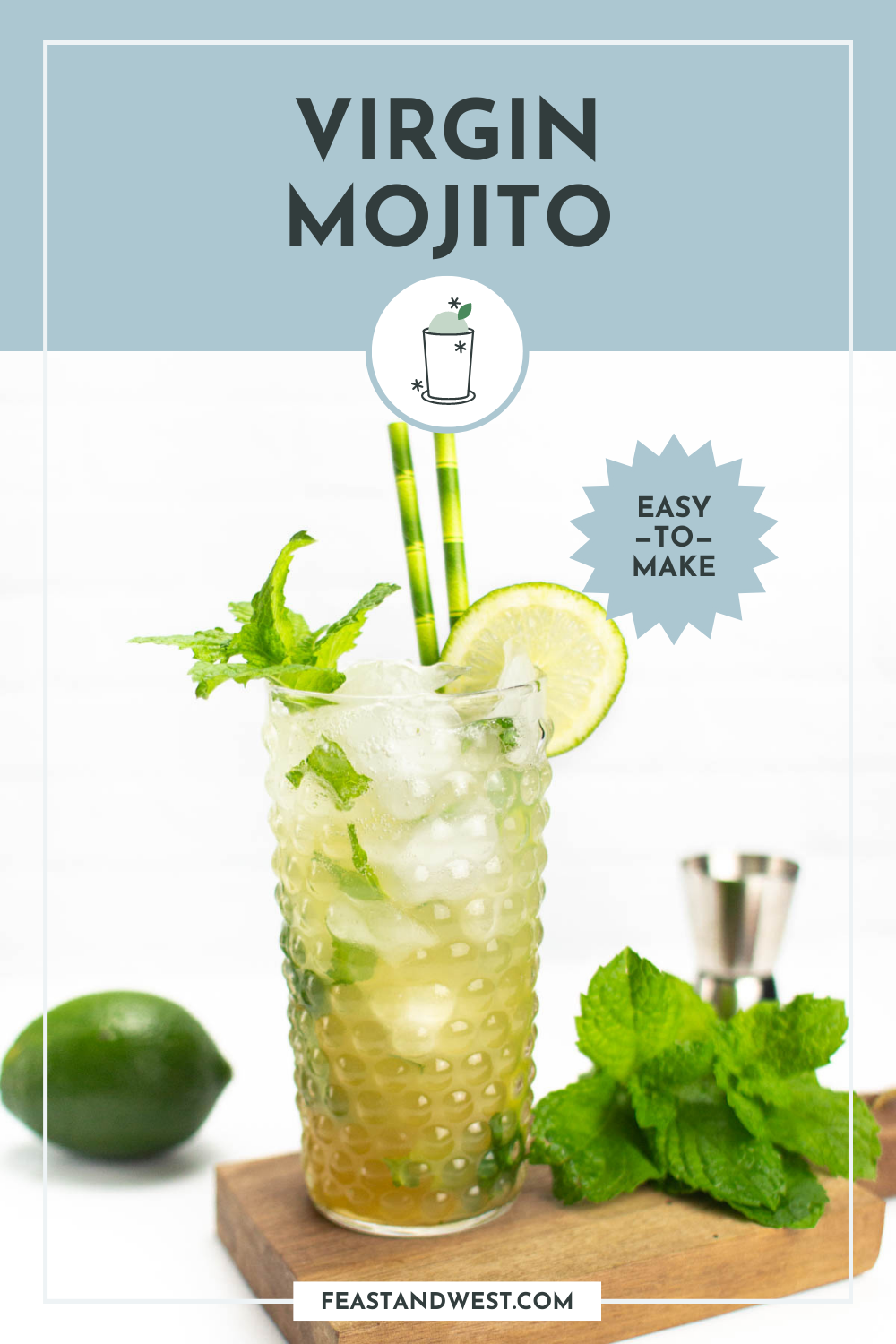 Virgin Mojito Mocktail Recipe (Tastes Like The Classic!) | Feast + West
