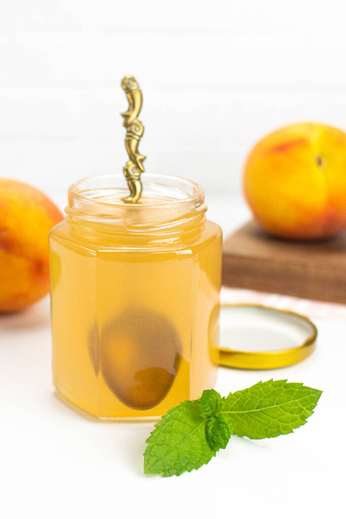 Peach Simple Syrup (Perfect for Cocktails & Drinks!) | Feast + West