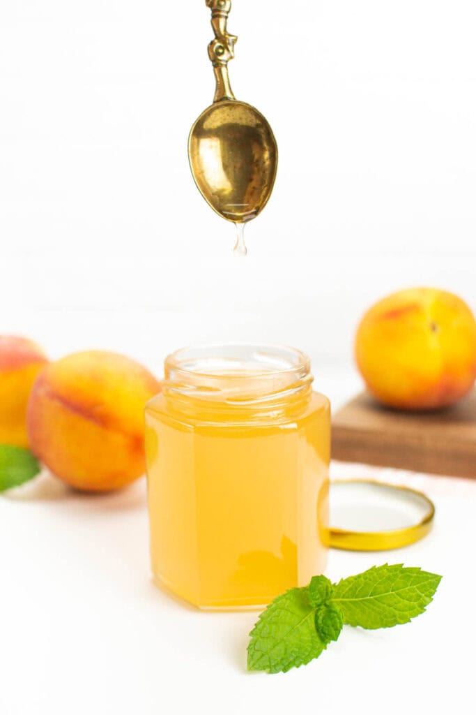 Peach Simple Syrup (Perfect for Cocktails & Drinks!) | Feast + West