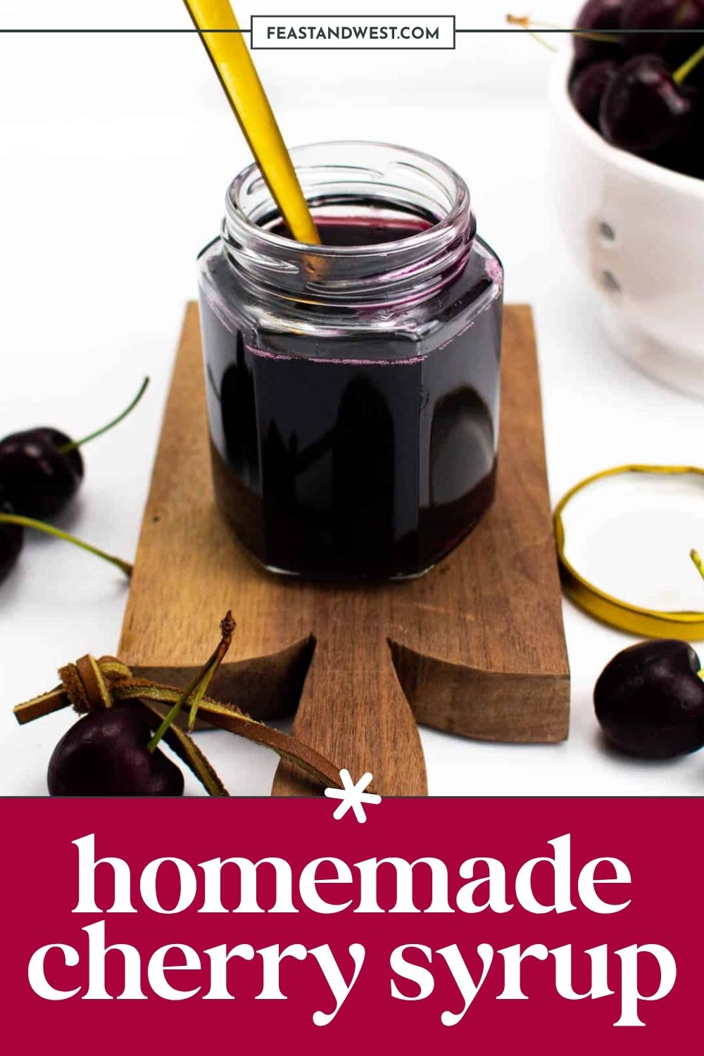 Cherry Simple Syrup (with Fresh or Frozen Cherries)