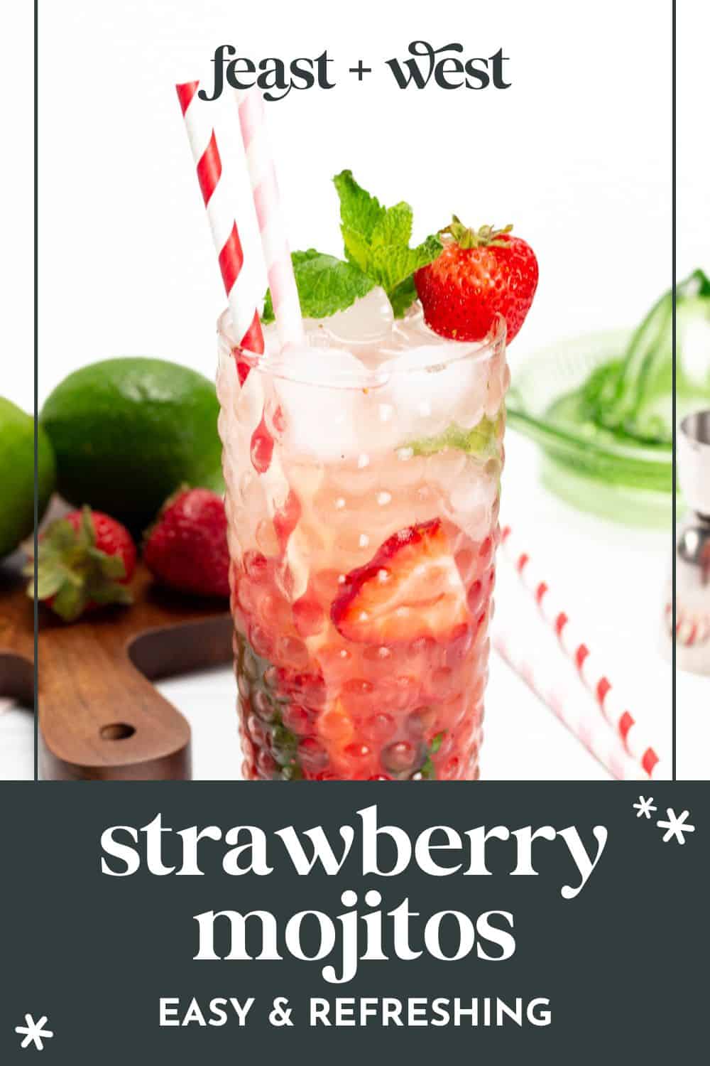 Easy Strawberry Mojito Recipe | Feast + West