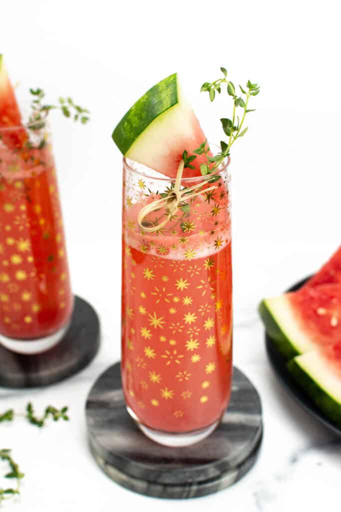 Fresh Watermelon Mimosas (For Brunch & Parties) | Feast + West