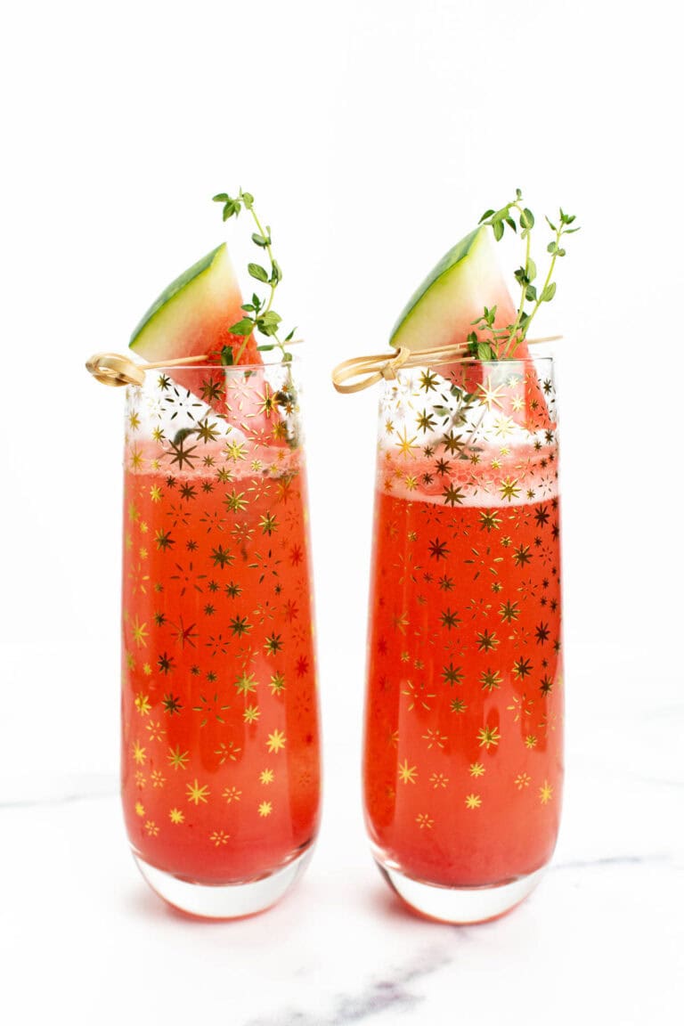 Fresh Watermelon Mimosas (For Brunch & Parties) | Feast + West