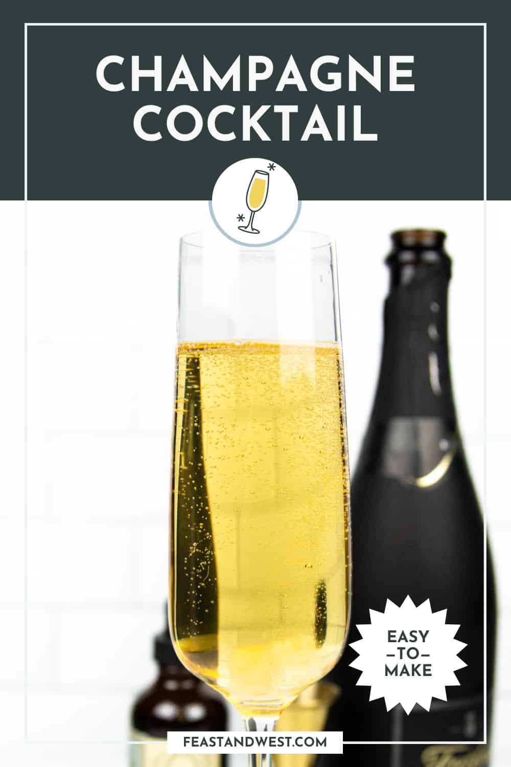 Easy Classic Champagne Cocktail with Brandy | Feast + West