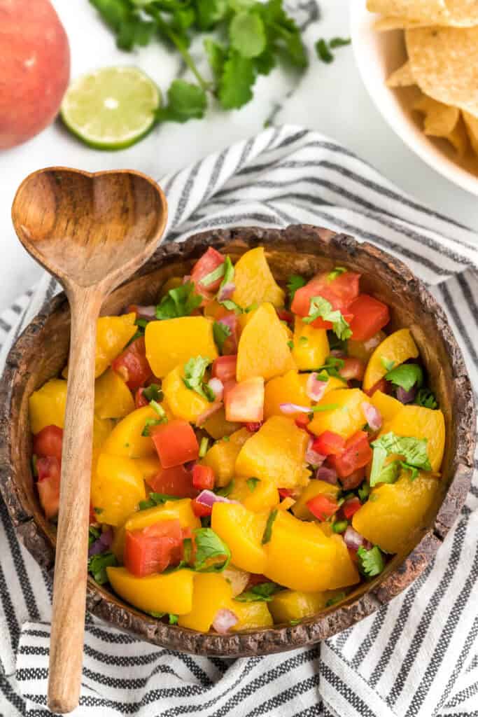 Fresh Peach Salsa Recipe | Feast + West