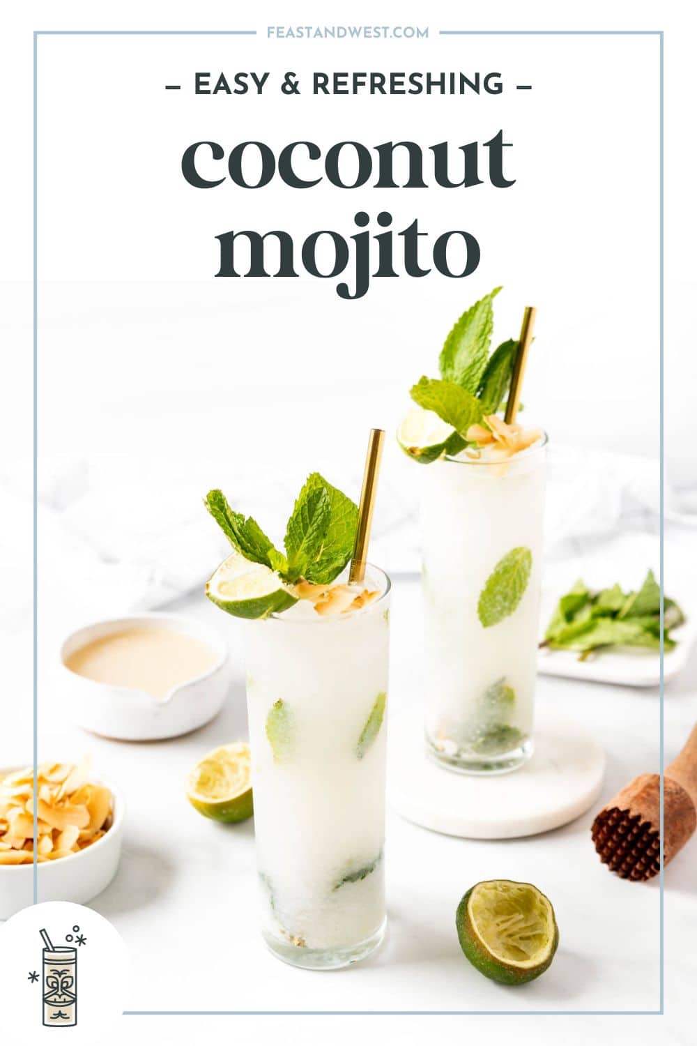 Coconut Mojito (Without Coconut Rum) | Feast + West