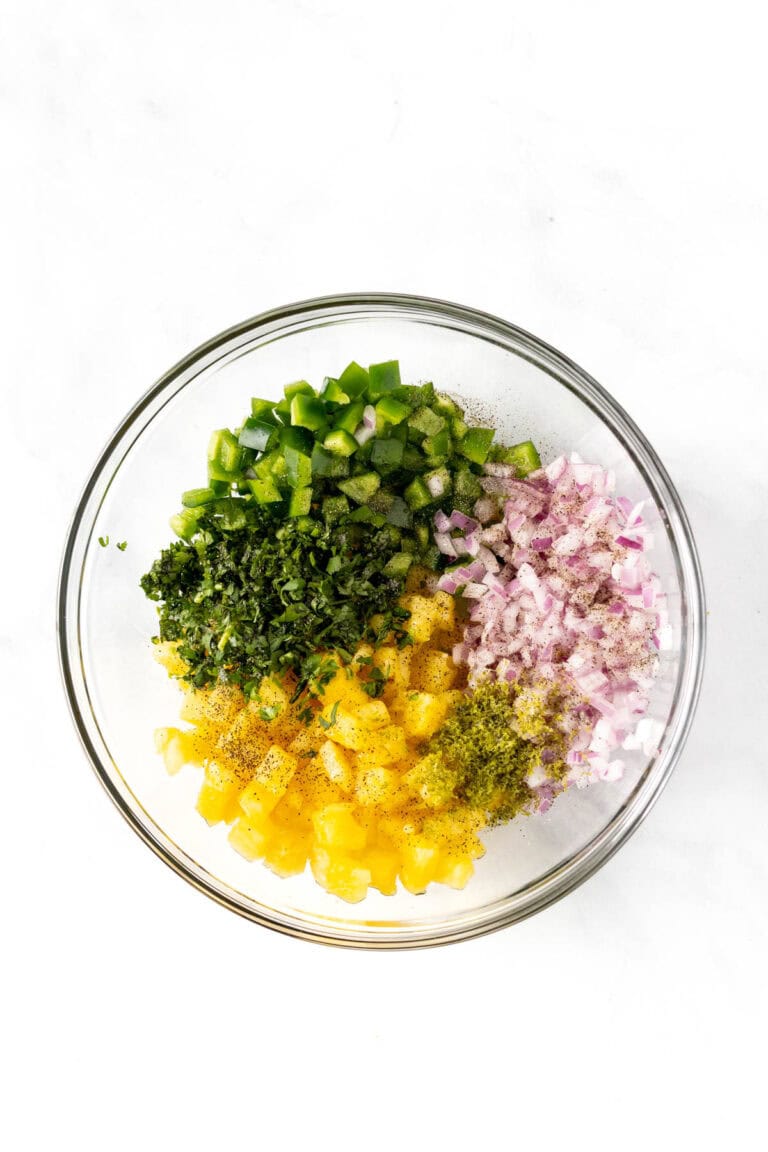 Easy Cilantro Pineapple Salsa (Mild or Spicy!) | Feast + West