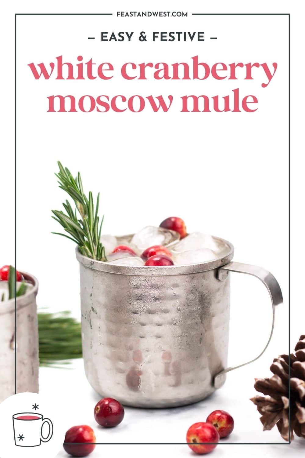White Cranberry Moscow Mule recipe for Thanksgiving & Christmas | Feast ...