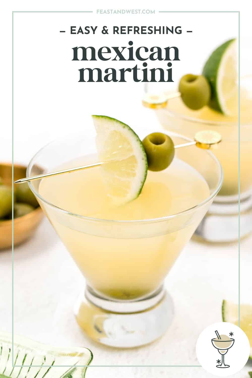 Mexican Martini (Tequila Martini & Margarita Mash-up) | Feast + West