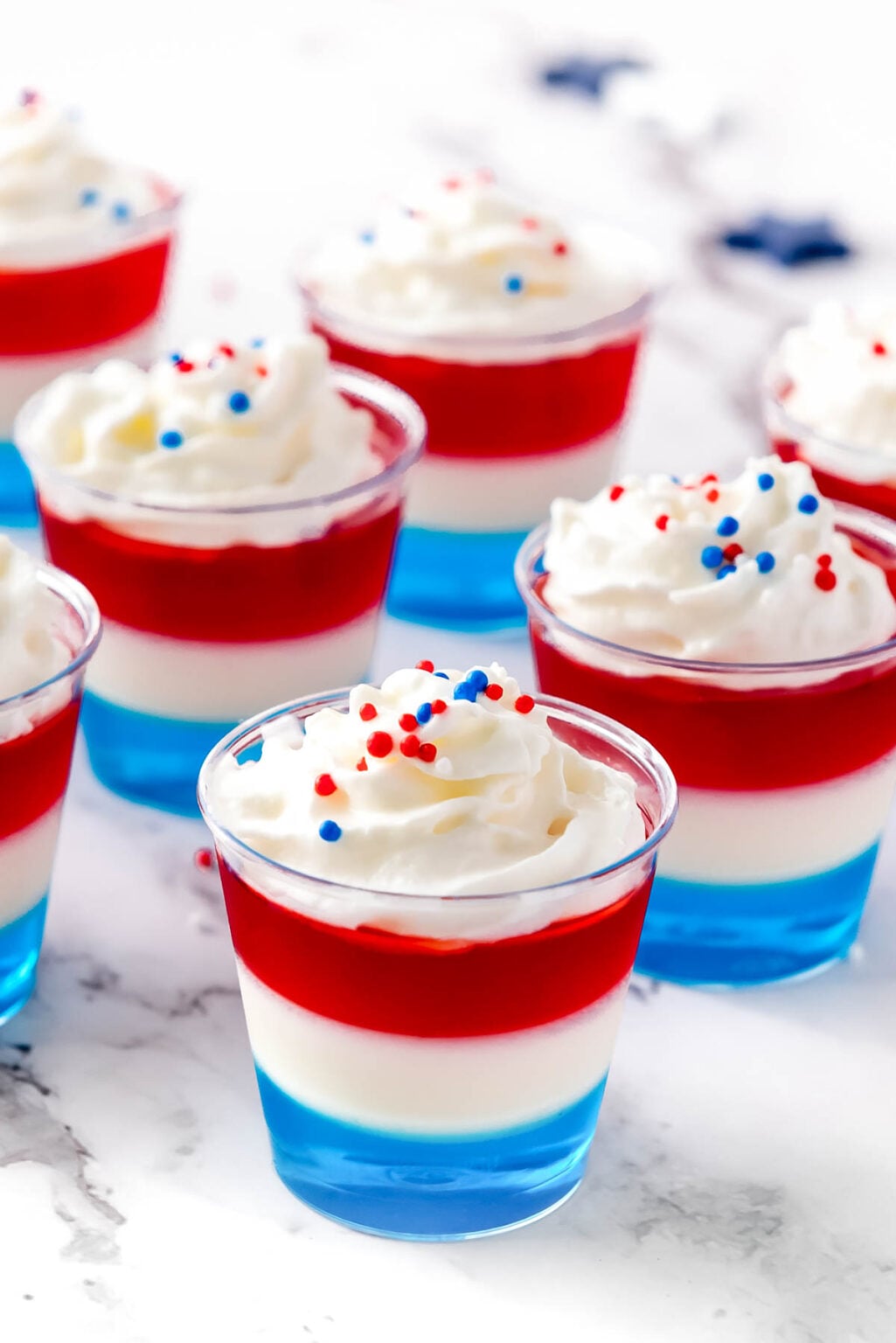 Red, White & Blue Jello Shots Recipe (With & Without Alcohol) | Feast ...