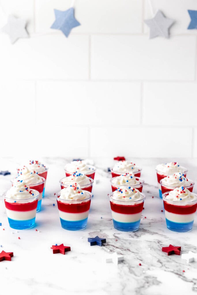 Red, White & Blue Jello Shots Recipe (With & Without Alcohol) | Feast ...