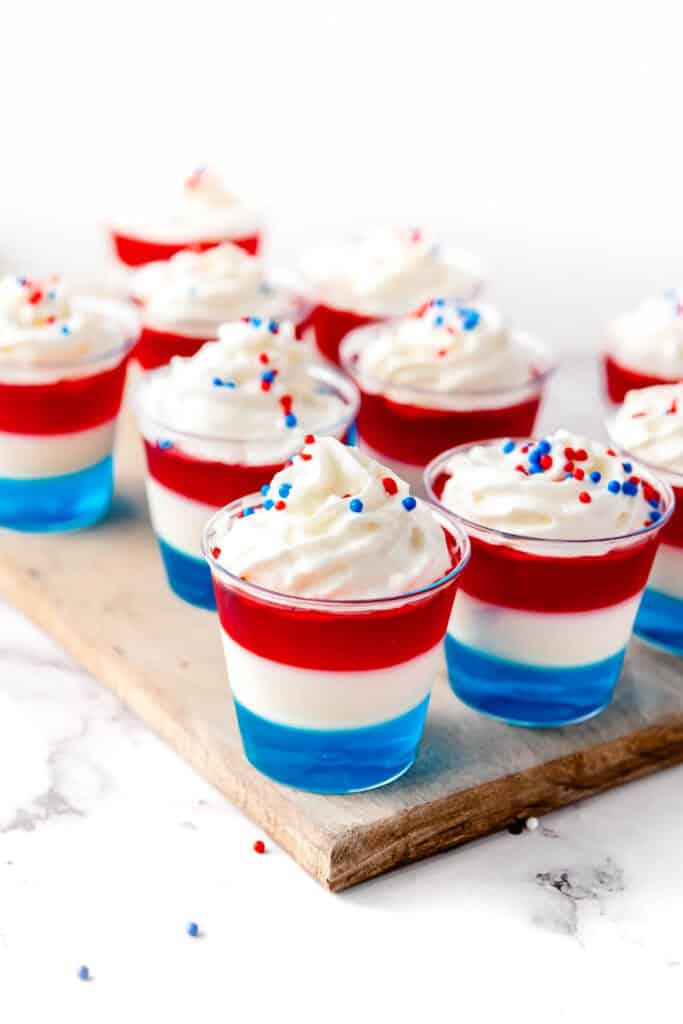 Red, White & Blue Jello Shots Recipe (With & Without Alcohol) | Feast ...