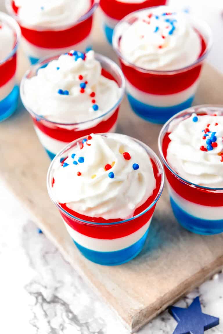 Red, White & Blue Jello Shots (with Non-Alcoholic Option) Recipe (With ...