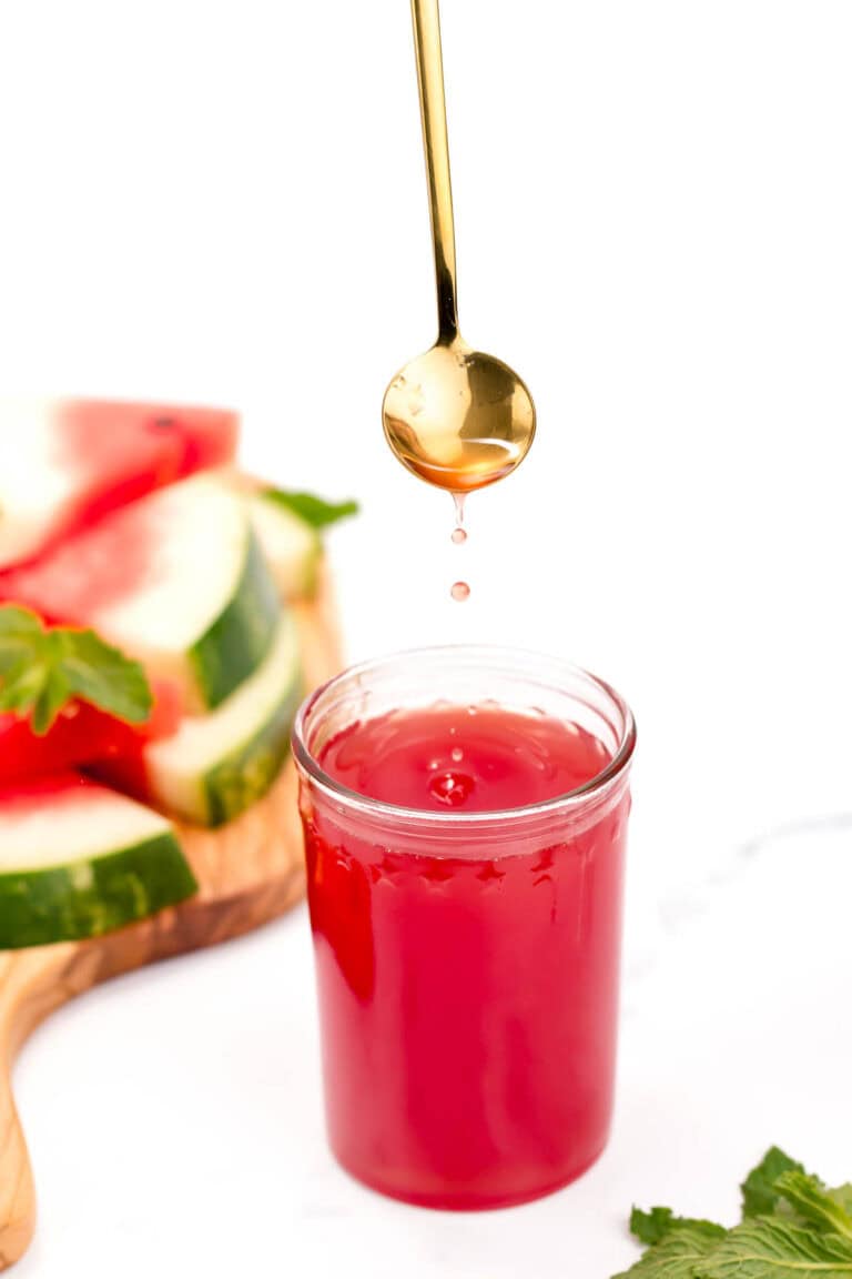 Watermelon Simple Syrup (For Drinks & Cocktails) | Feast + West