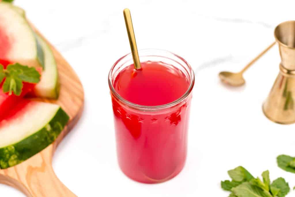 Watermelon Simple Syrup (For Drinks & Cocktails) | Feast + West