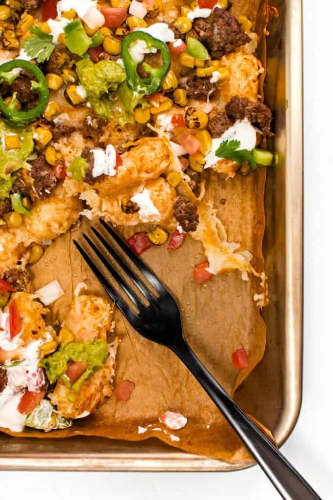 Easy Totchos (Loaded Tater Tot Nachos Recipe) | Feast + West