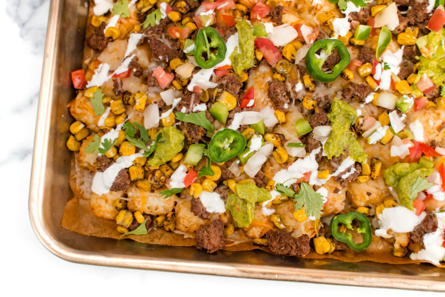 Easy Totchos (Loaded Tater Tot Nachos Recipe) | Feast + West