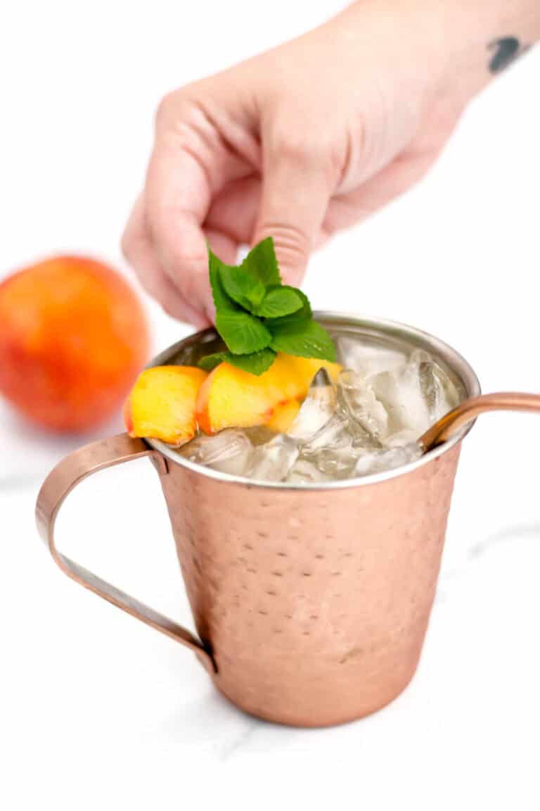 Peach Mule (Easy Summer Cocktail) | Feast + West