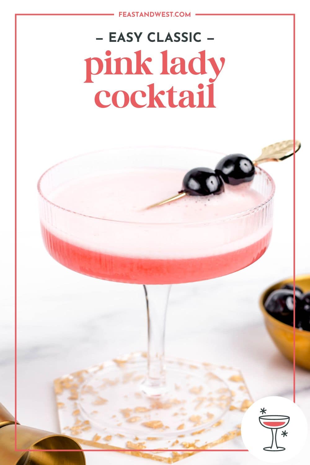 Pink Lady Cocktail » Feast + West