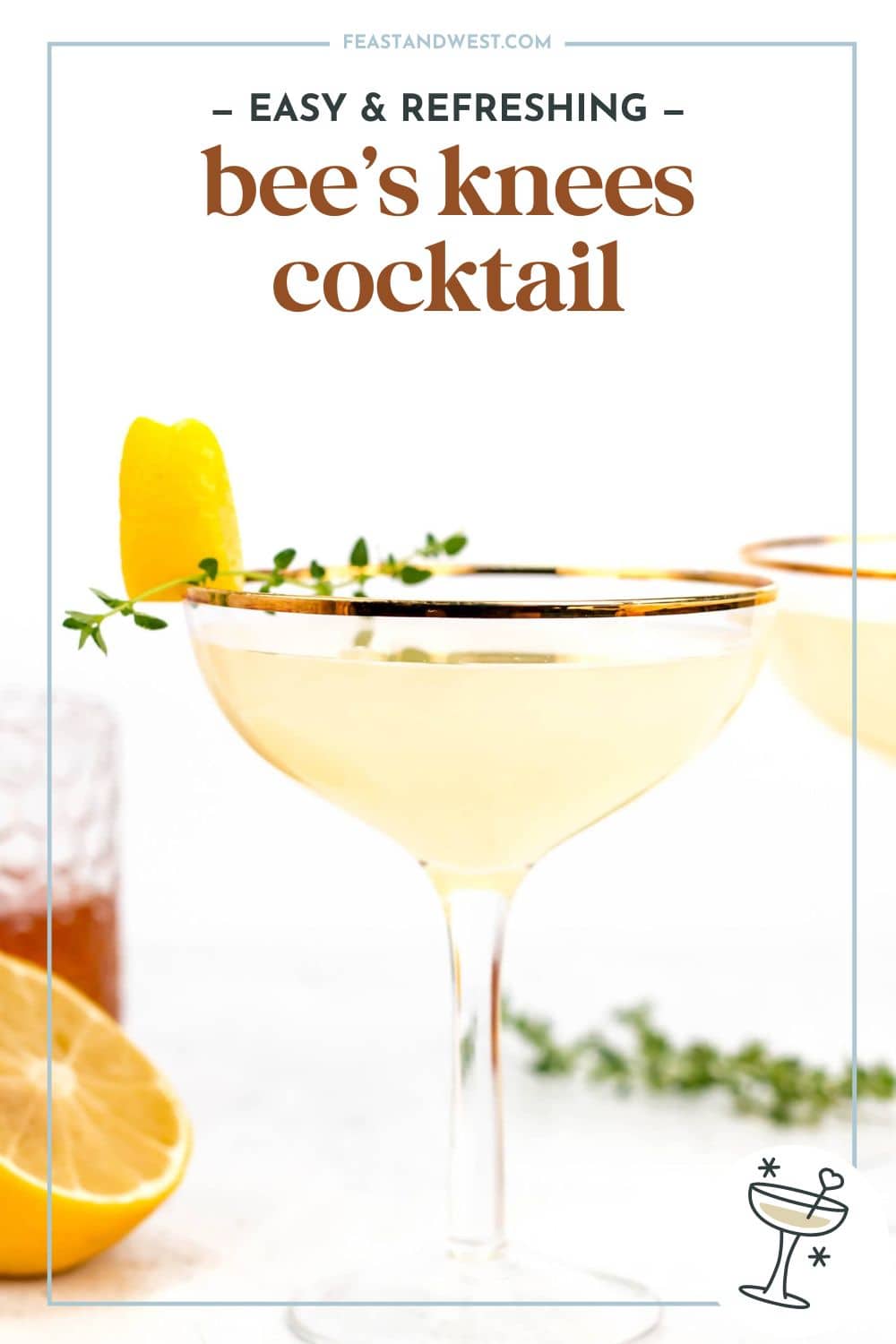 Classic Bee's Knees Cocktail Recipe (With Gin, Lemon & Honey) | Feast ...