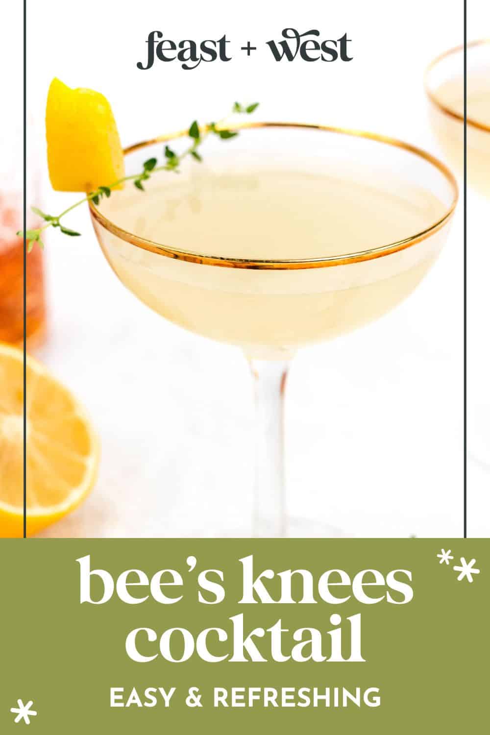 Classic Bee's Knees Cocktail Recipe (With Gin, Lemon & Honey) | Feast ...
