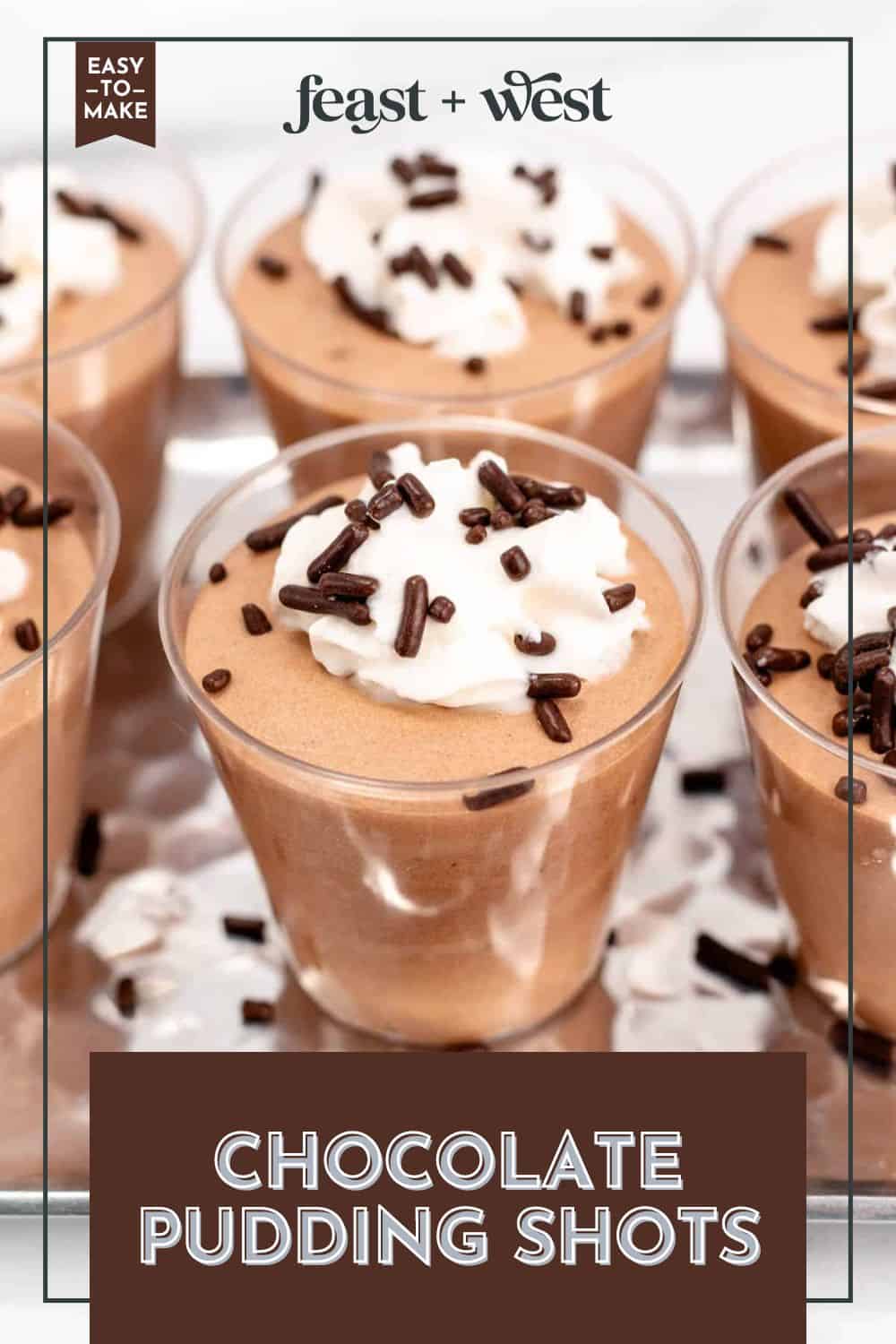 Chocolate Pudding Shots (with Irish Cream & Coffee Liqueur) | Feast + West