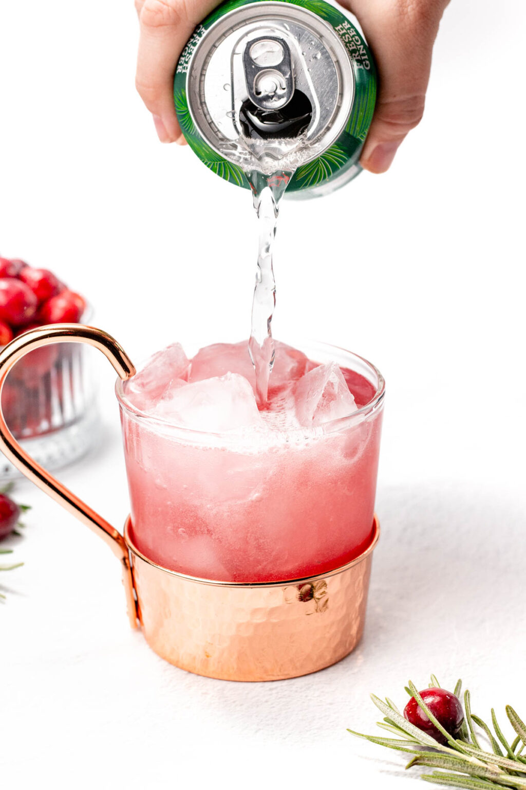 Virgin Yule Mule (Holiday Cranberry Mule Mocktail) | Feast + West