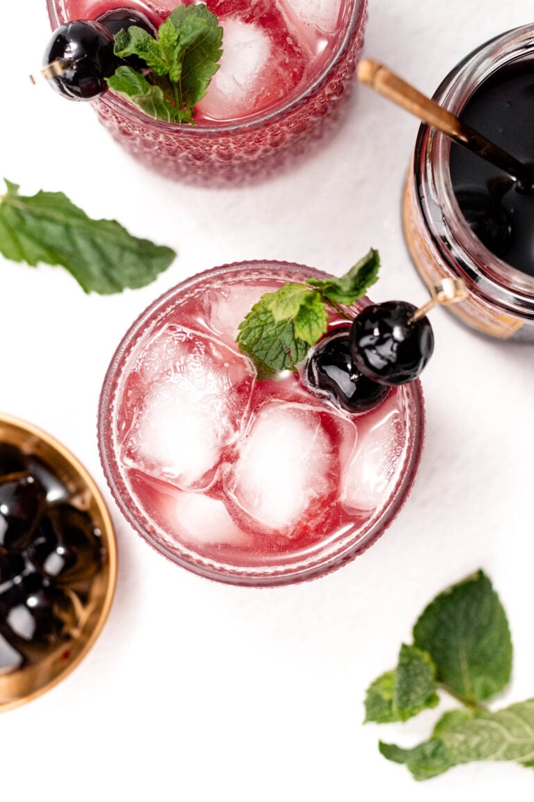 Easy Cherry Mocktail (Non-Alcoholic Drink) | Feast + West