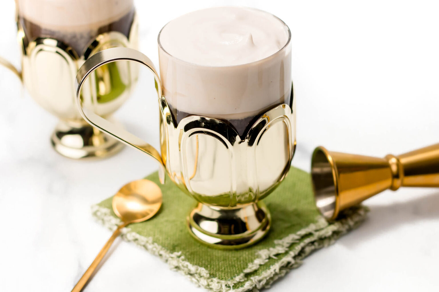 Non-Alcoholic Irish Coffee Mocktail | Feast + West