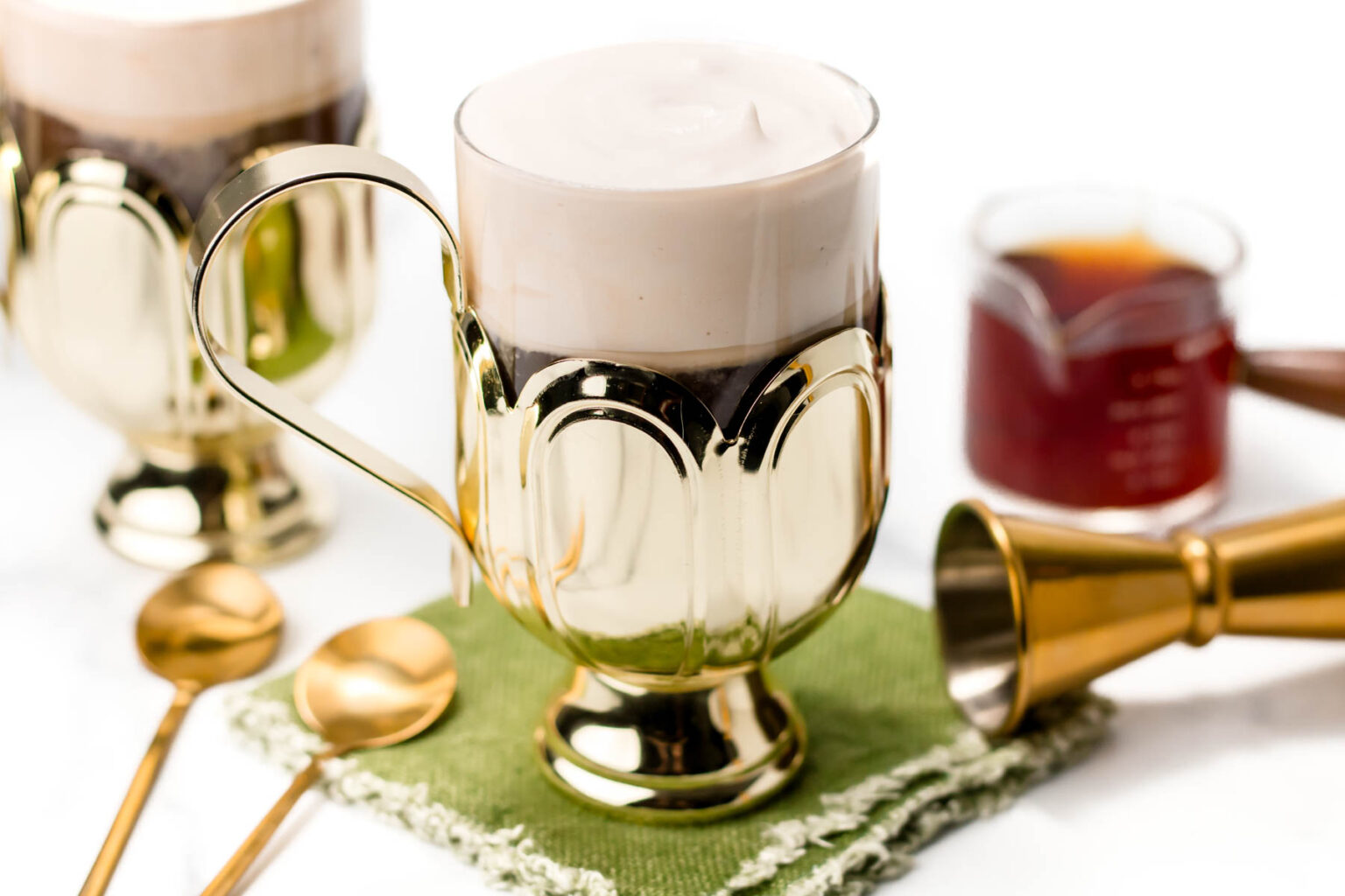 Non-Alcoholic Irish Coffee Mocktail | Feast + West