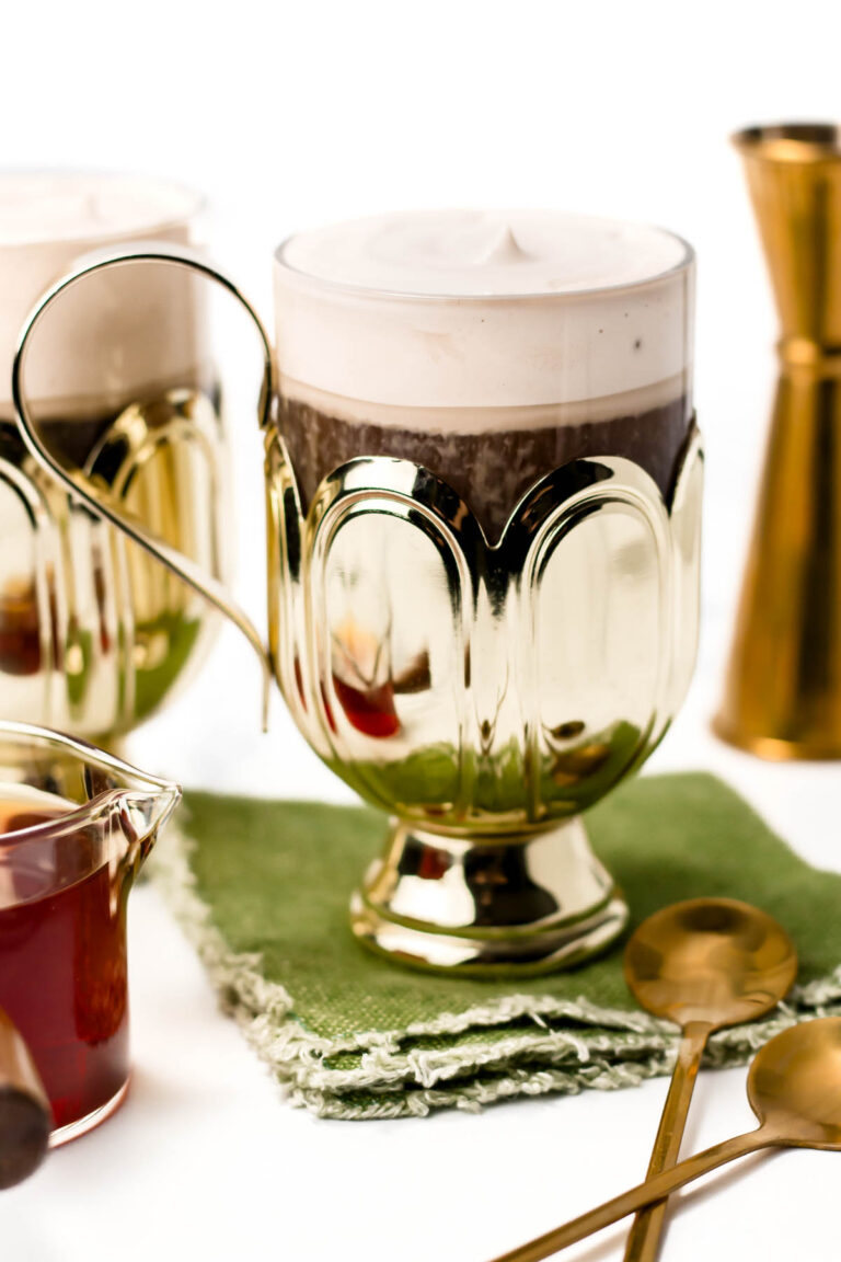 Non-Alcoholic Irish Coffee Mocktail | Feast + West
