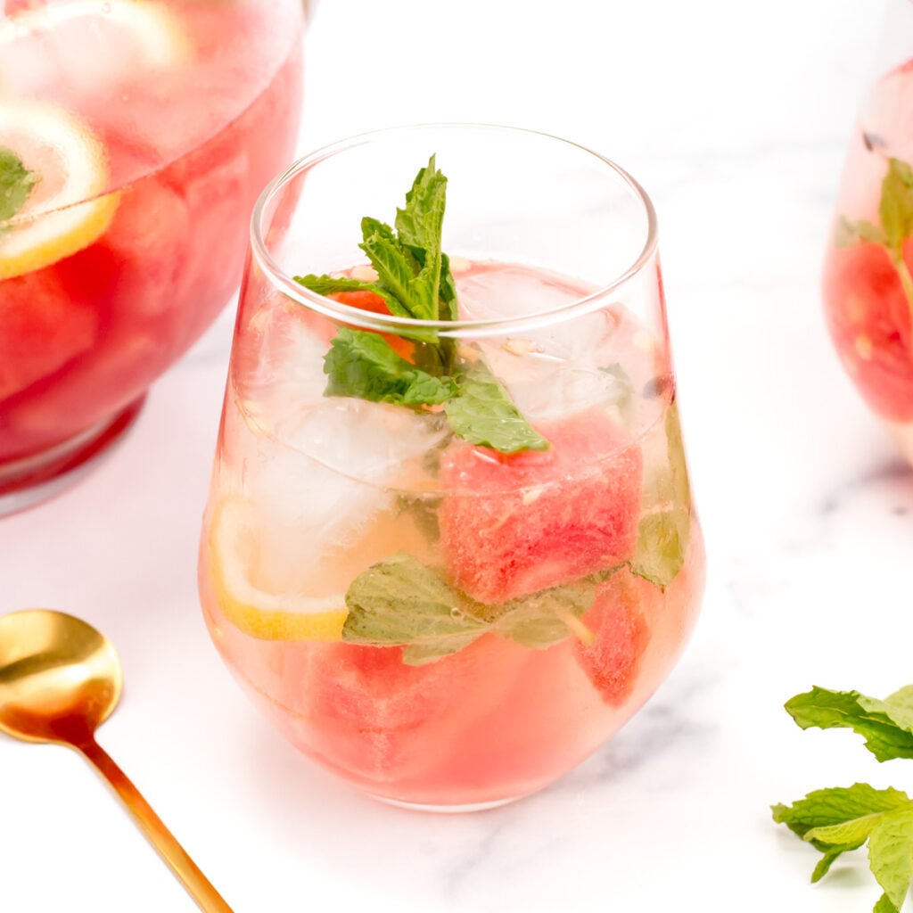 Easy White Wine & Watermelon Sangria (Big Batch Summer Drink)