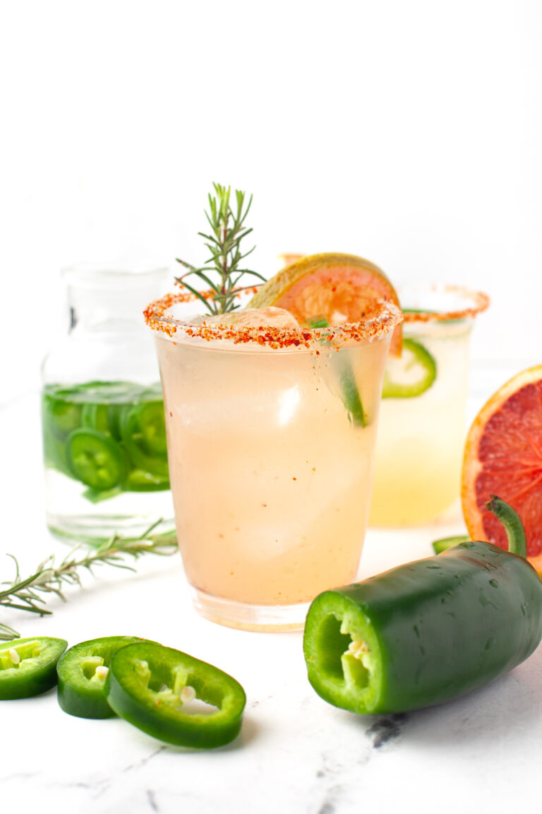 Spicy Paloma Cocktail with Jalapeño-Infused Tequila