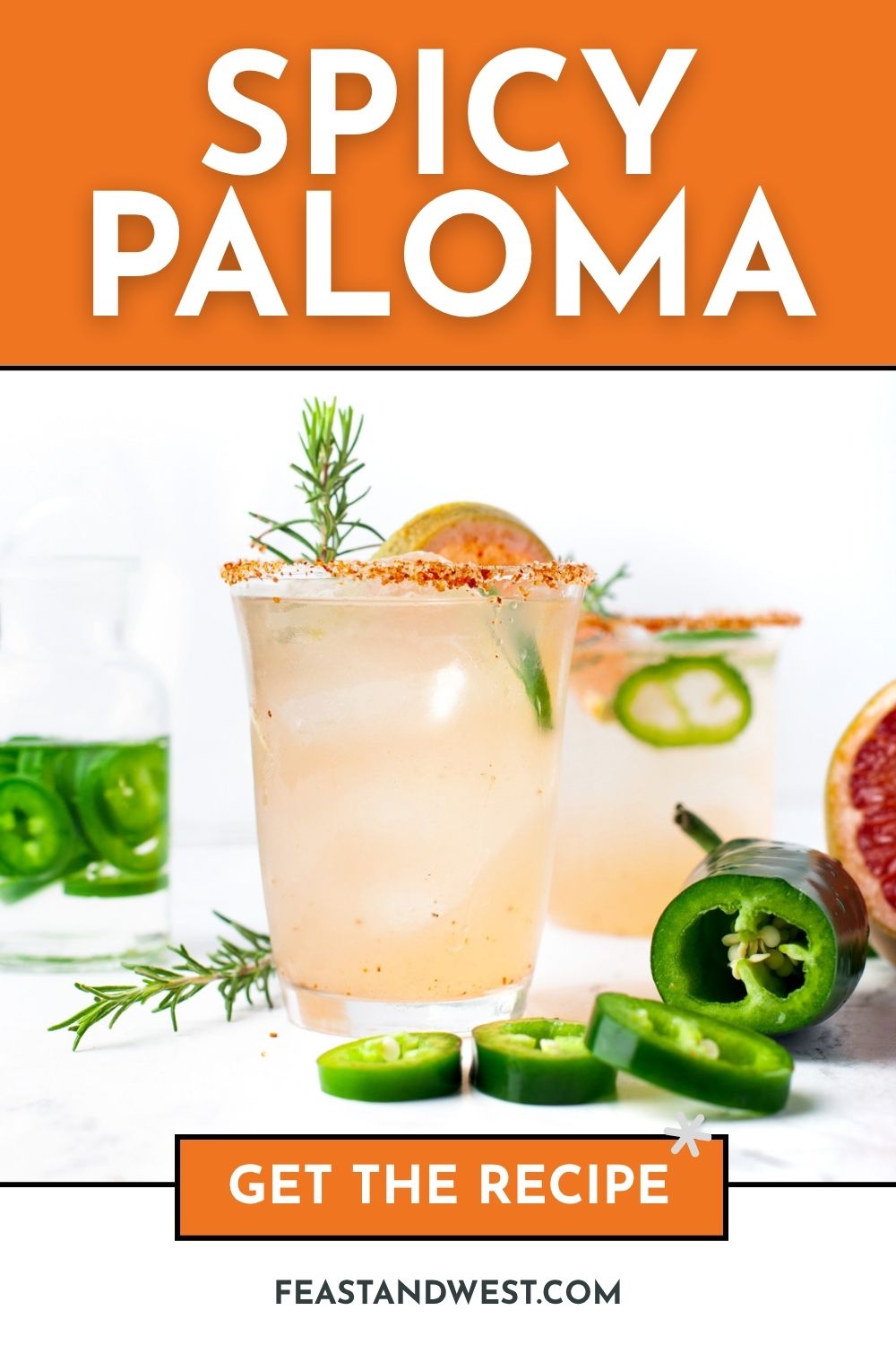 Spicy Paloma Cocktail with Jalapeño-Infused Tequila