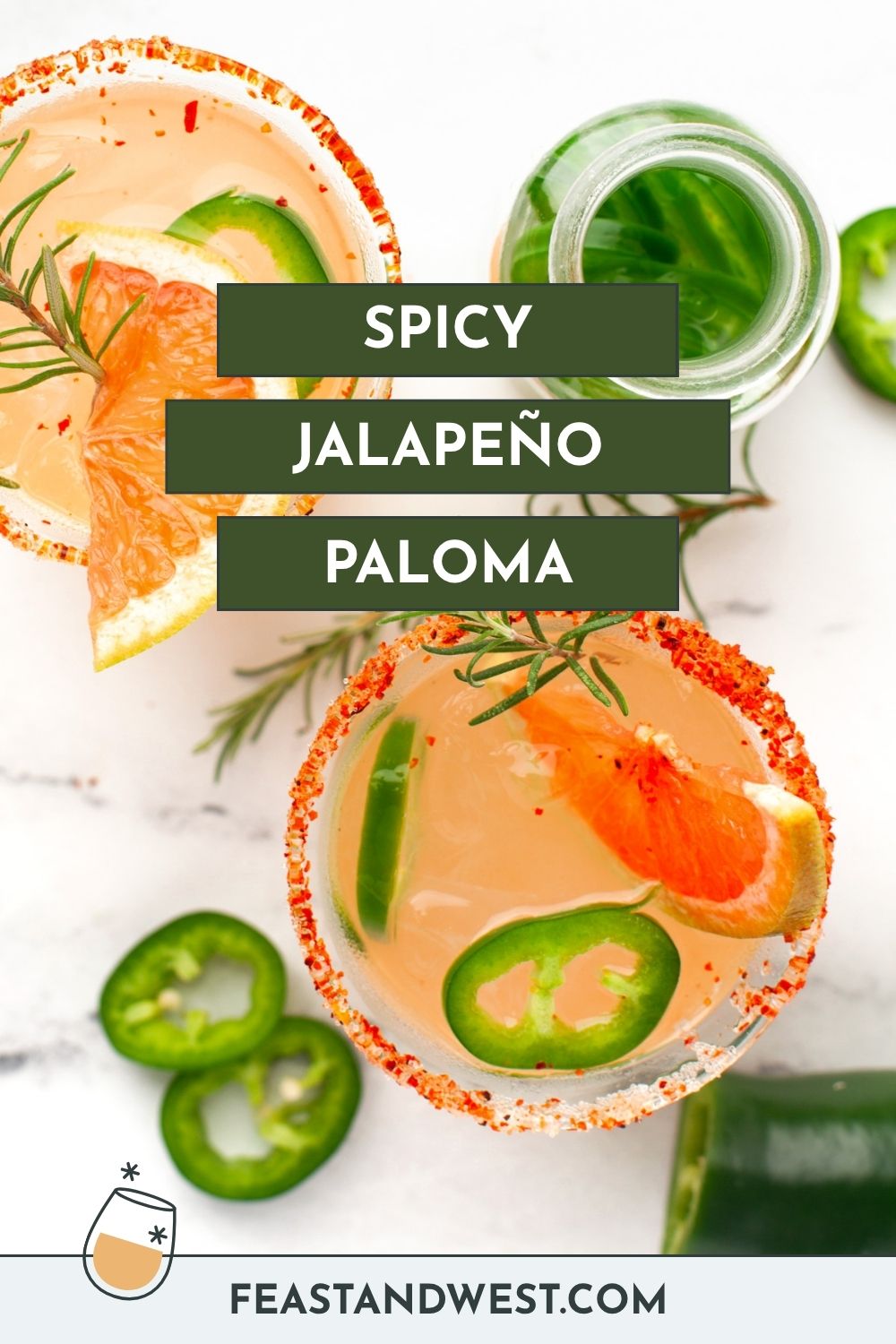 Spicy Paloma Cocktail with Jalapeño-Infused Tequila