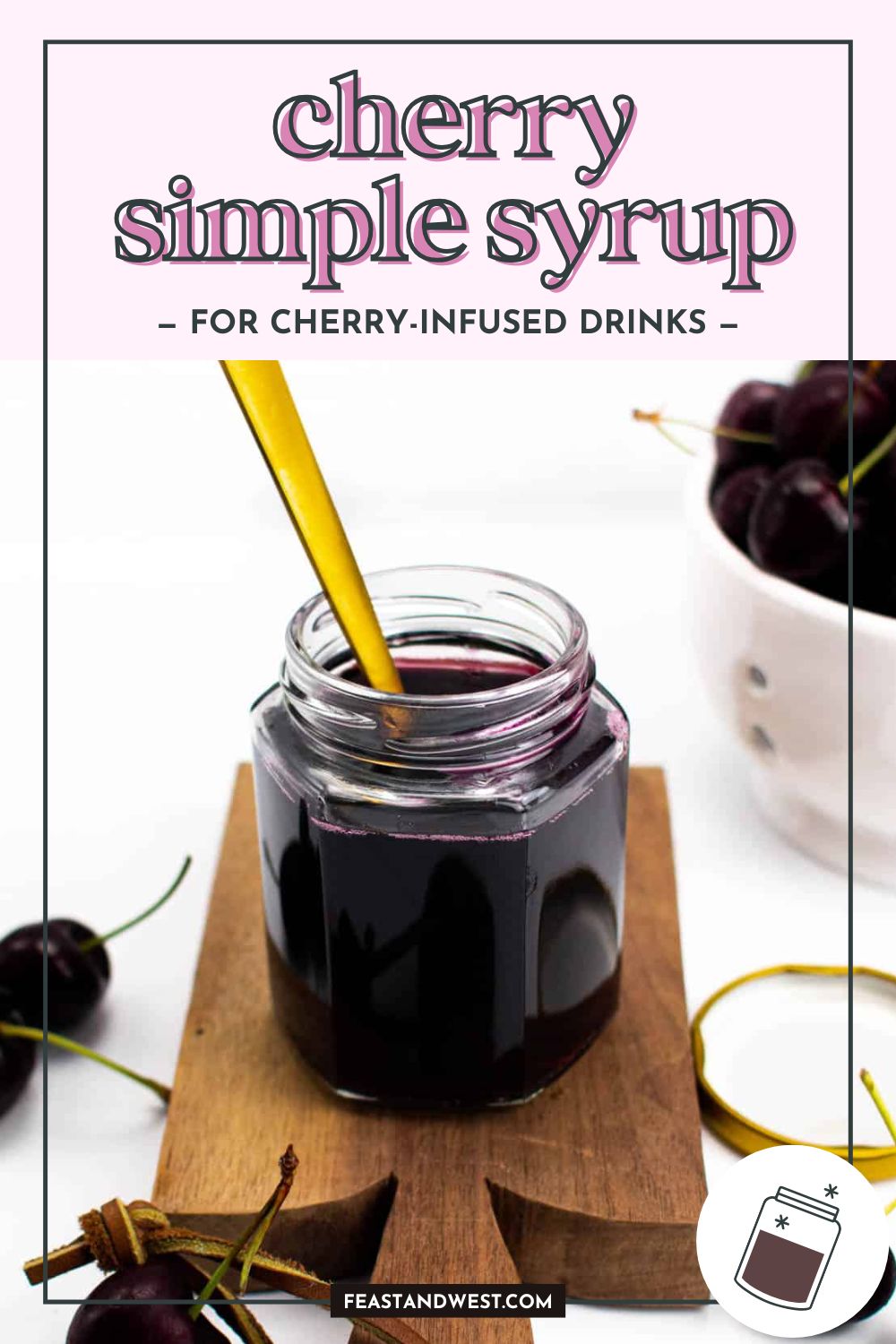 Cherry Simple Syrup (with Fresh or Frozen Cherries)