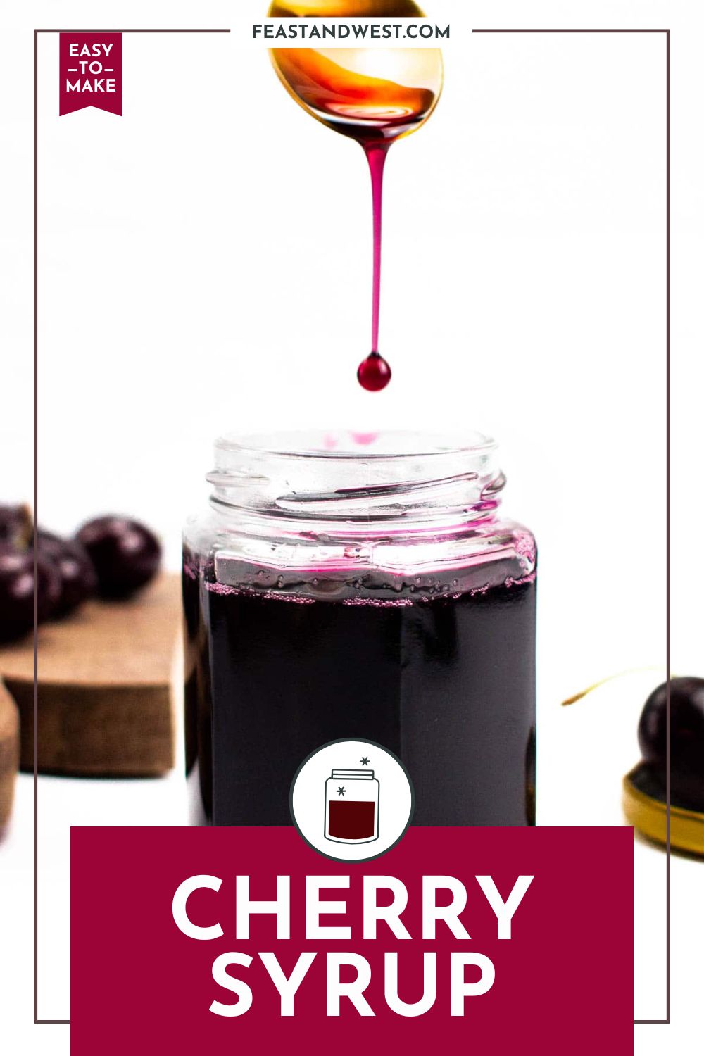 Cherry Simple Syrup (with Fresh or Frozen Cherries)