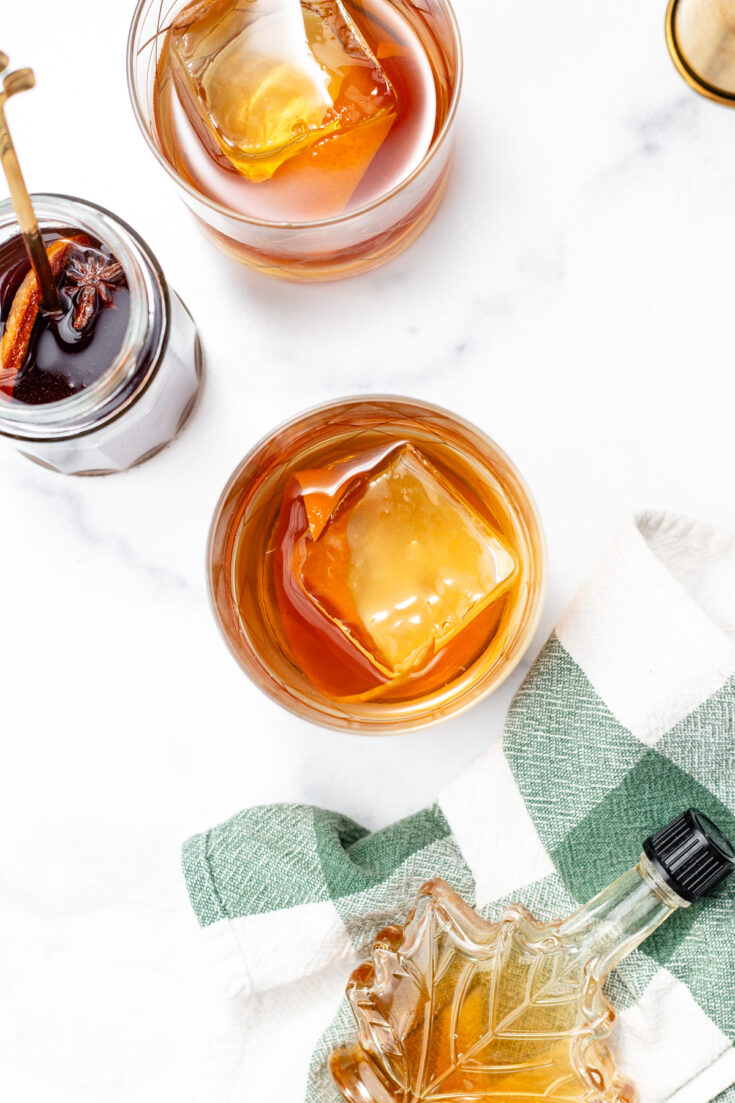 Maple Old-Fashioned Cocktail Recipe with Real Maple Syrup