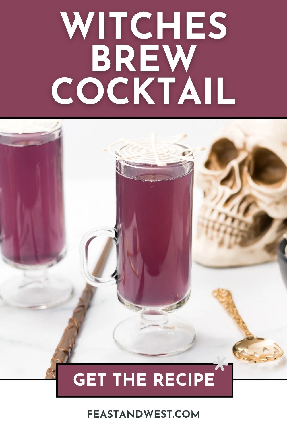 Sparkling Witches Brew Cocktail for Halloween