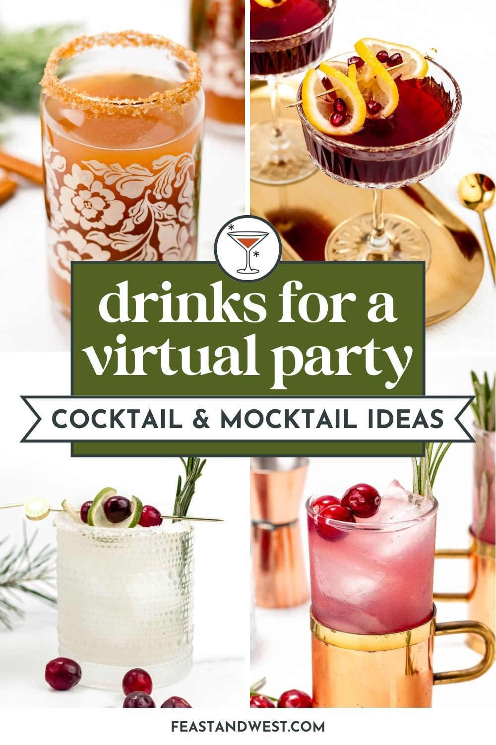 12+ Festive Cocktails & Mocktails for Virtual Holiday Parties