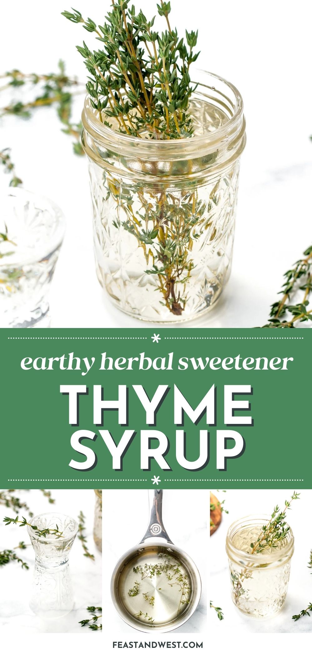 Easy Thyme Syrup Recipe for Herbal Cocktails & Mocktails